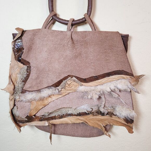 Susan Riedweg | Bags | Susan Riedweg Brown Leather Hide Snake Skin Fur ...